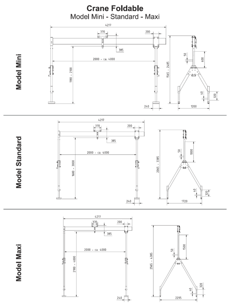 Folding Aluminium Gantry Crane | Hoisting Equipment Specialists